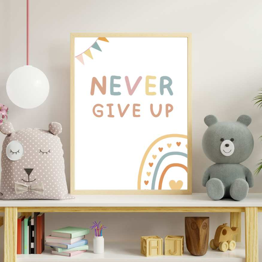 Motivational Wall Art Chart for Kids Learning Area Laminated Poster ...