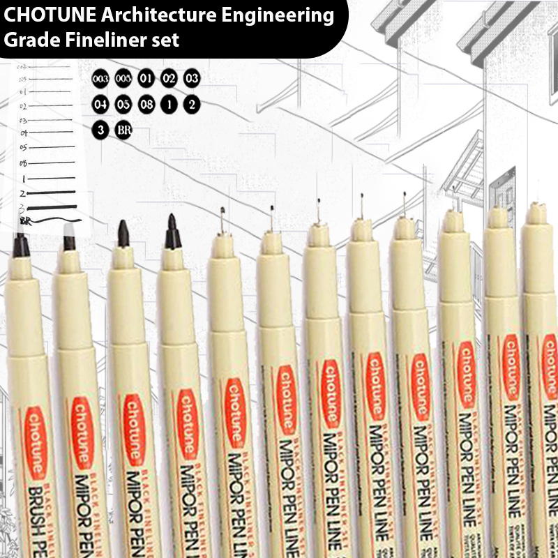 Chotune Architecture Waterproof Fine Line Pen Micron Detail Drawing ...