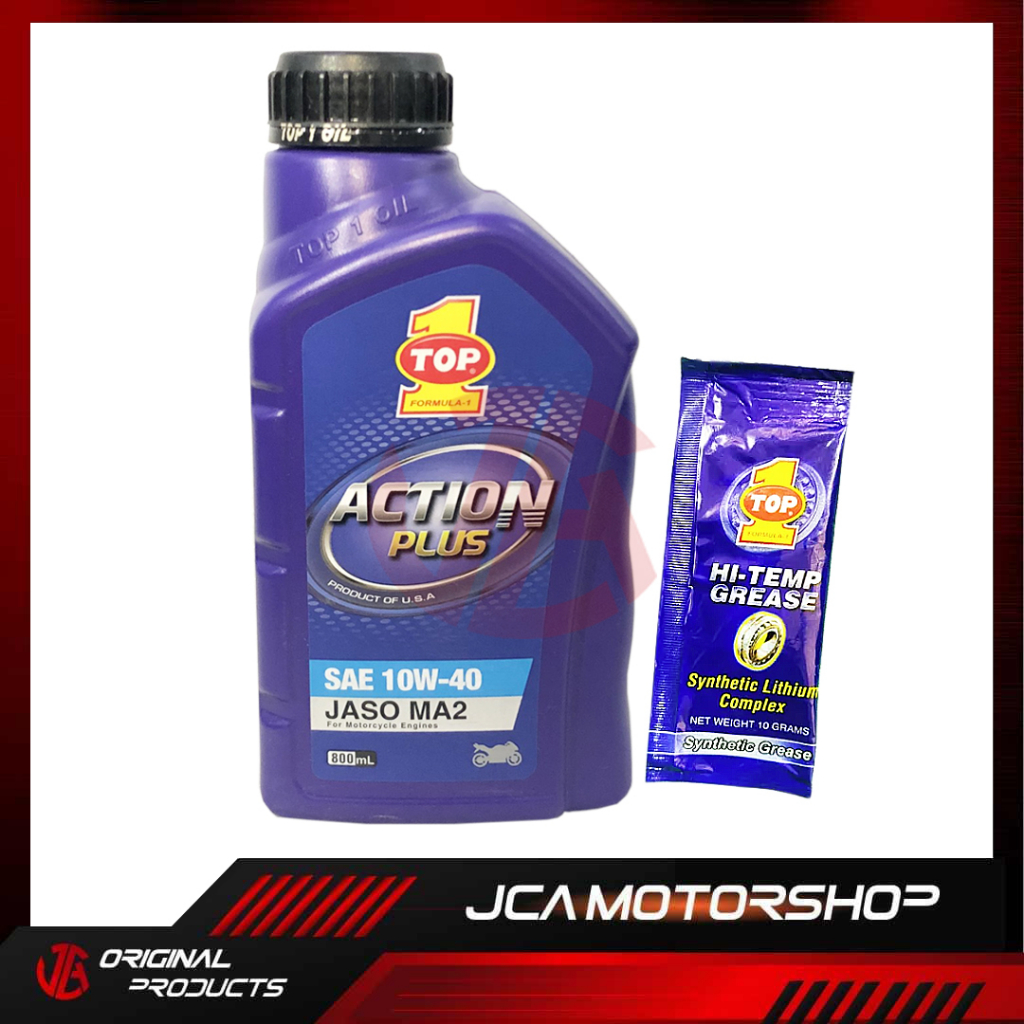 ORIGINAL TOP 1 ACTION PLUS (SAE 10W-40) OIL FOR HIGH PERFORMACE MOTORCYCLE(800ML) WITH GREASE ...