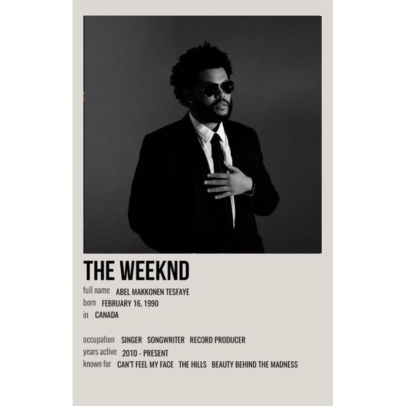 The Weeknd retro poster walldecoration wall art design | Shopee Philippines