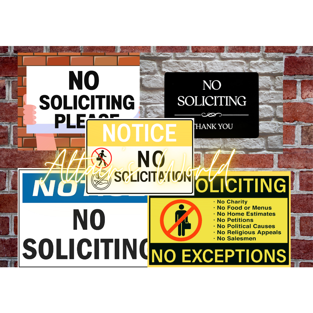 No Solicitation Sign No Solicitation Signage No Solicitation Sticker No ...