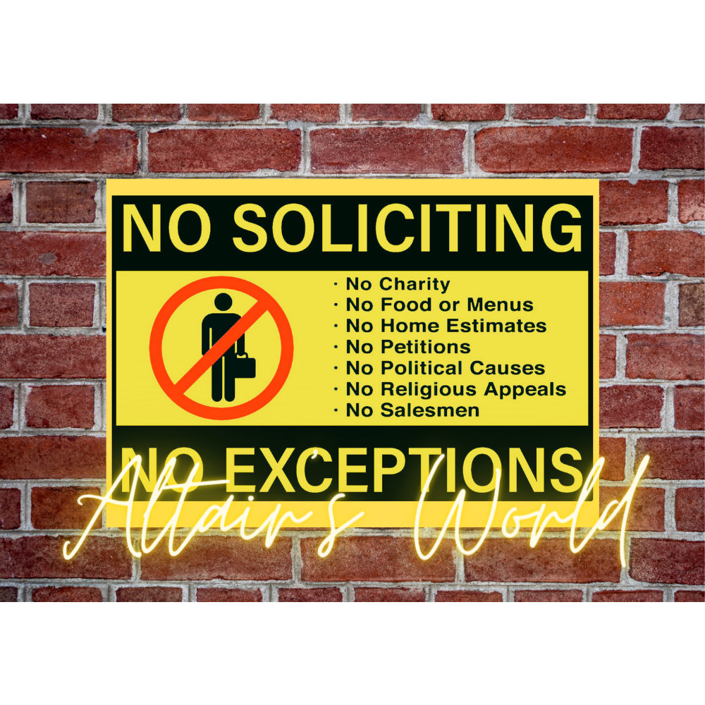 No Solicitation Sign No Solicitation Signage No Solicitation Sticker No ...