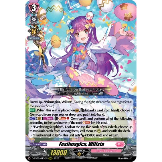 Festimagica, Wilista (D-SS05/013EN RRR) - Cardfight!! Vanguard ...
