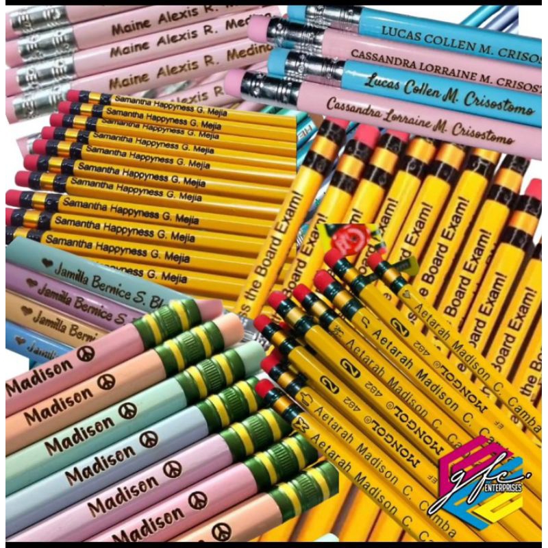 Personalized Pencil Mongol 2 costumized engraved name | Shopee Philippines