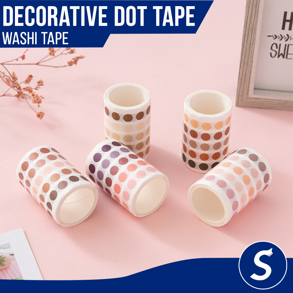 Decorative Tape Dot Masking Washi Tape 1 Roll / 1500 Dots DIY ...