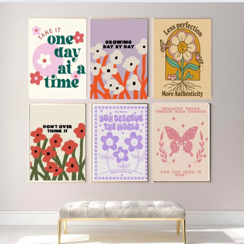 grow reminder flower aesthetic poster wall room decoration | Shopee ...