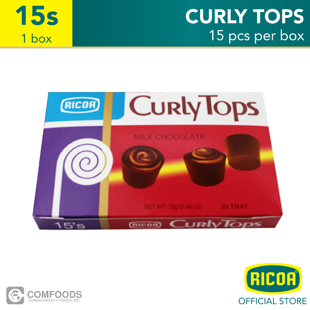 RICOA Curly Tops Milk Chocolate 15 Pcs in Tray | Shopee Philippines