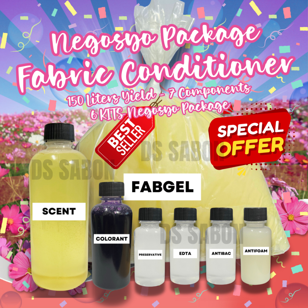 BIG KIT FABCON KIT Fabric Conditioner 150 LITERS YIELD Negosyo Package ...