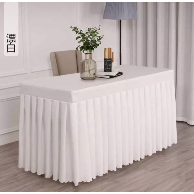 Table Skirting Ready Made for 4ft/6ft Lifetime Table | Shopee Philippines