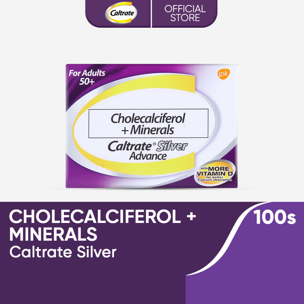 Caltrate Silver Advance Cholecalciferol + Minerals 100s | Shopee ...