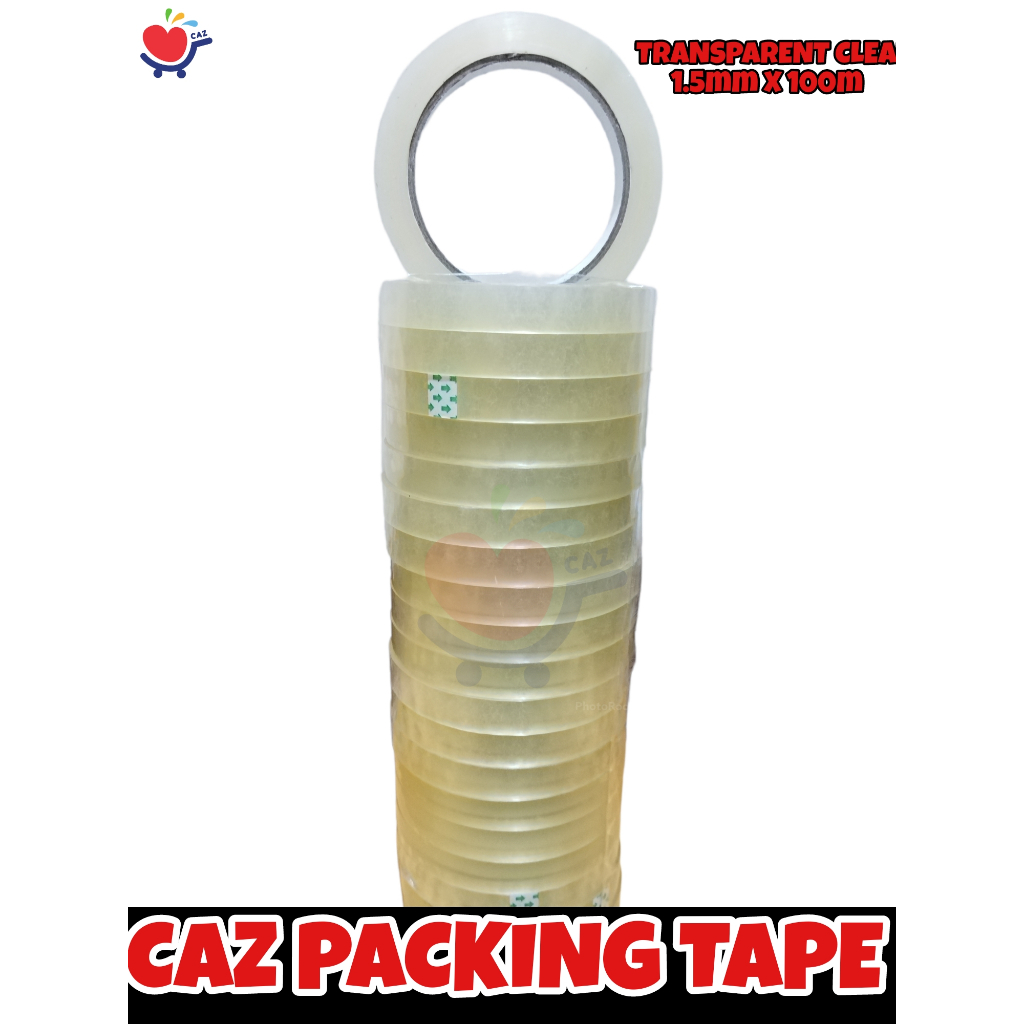 Packaging Tape Clear 1.5cm X 100m Strong Adhesive Big Roll Packing And ...