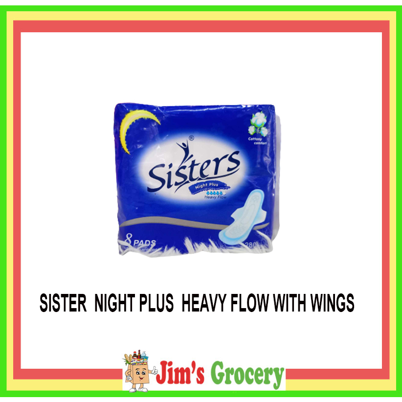 JIMS SISTER NIGHT PLUS WITH WINGS 280MM (8PADS) | Shopee Philippines
