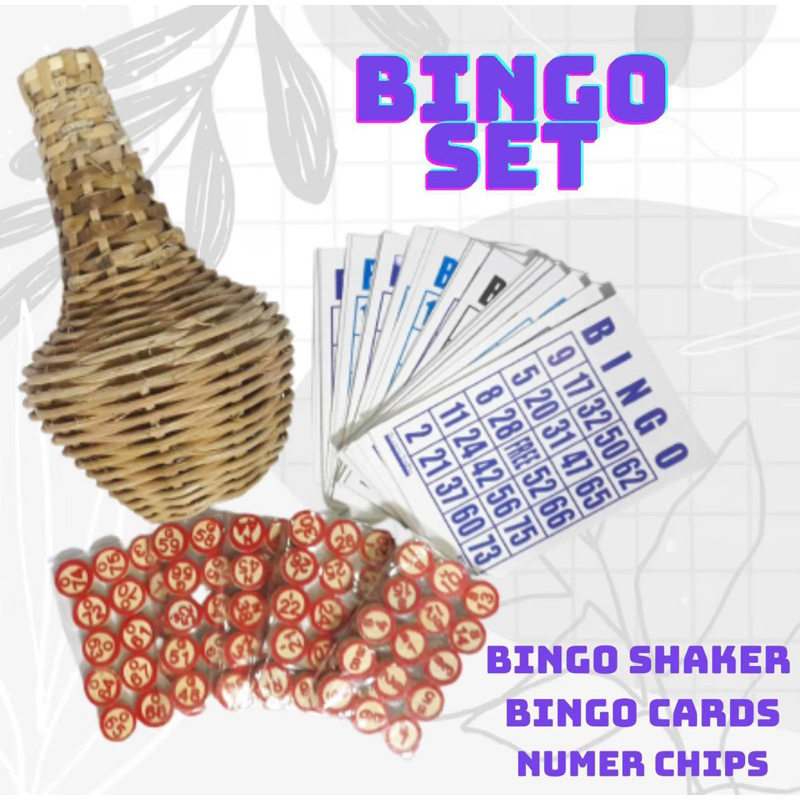 Bingo set with rattan shaker and bingo card | Shopee Philippines