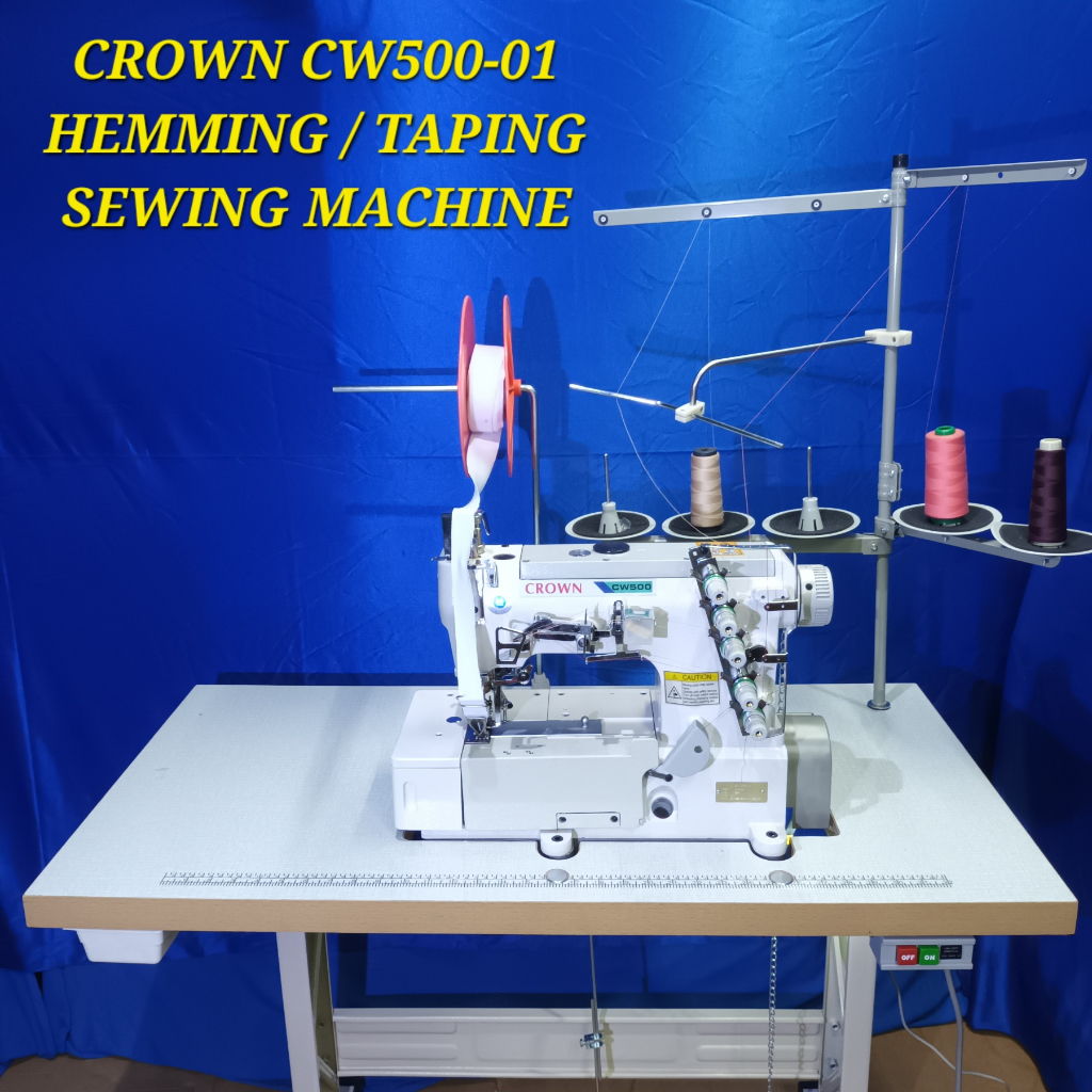 MACHINE/CROWN CW500-01 HEMMING / TAPING SEWING MACHINE | Shopee Philippines