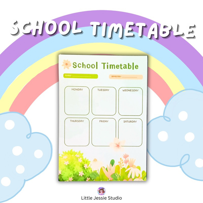 School Timetable - 50pages | Shopee Philippines