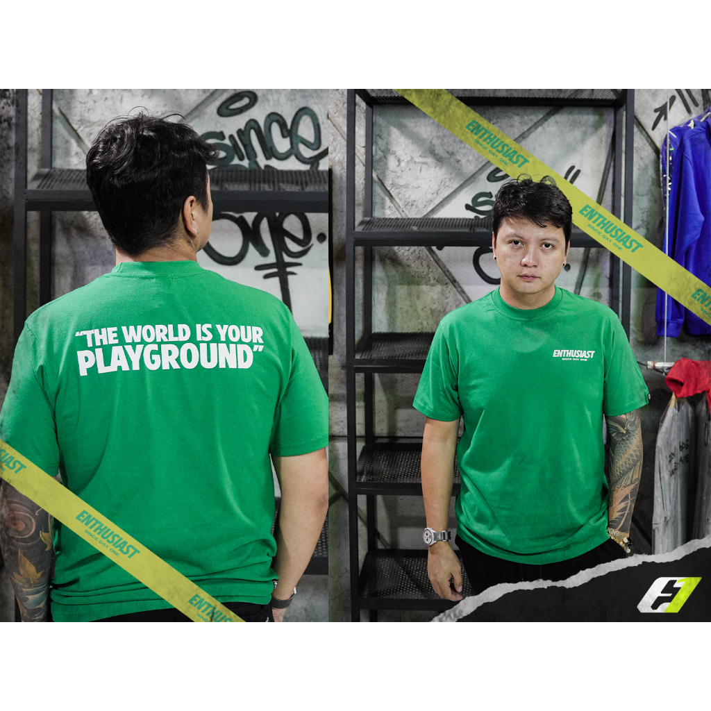 Brand SHIRTS EMERALD (THE WORLD IS YOUR PLAYGROUND) by Enthusiast Since ...
