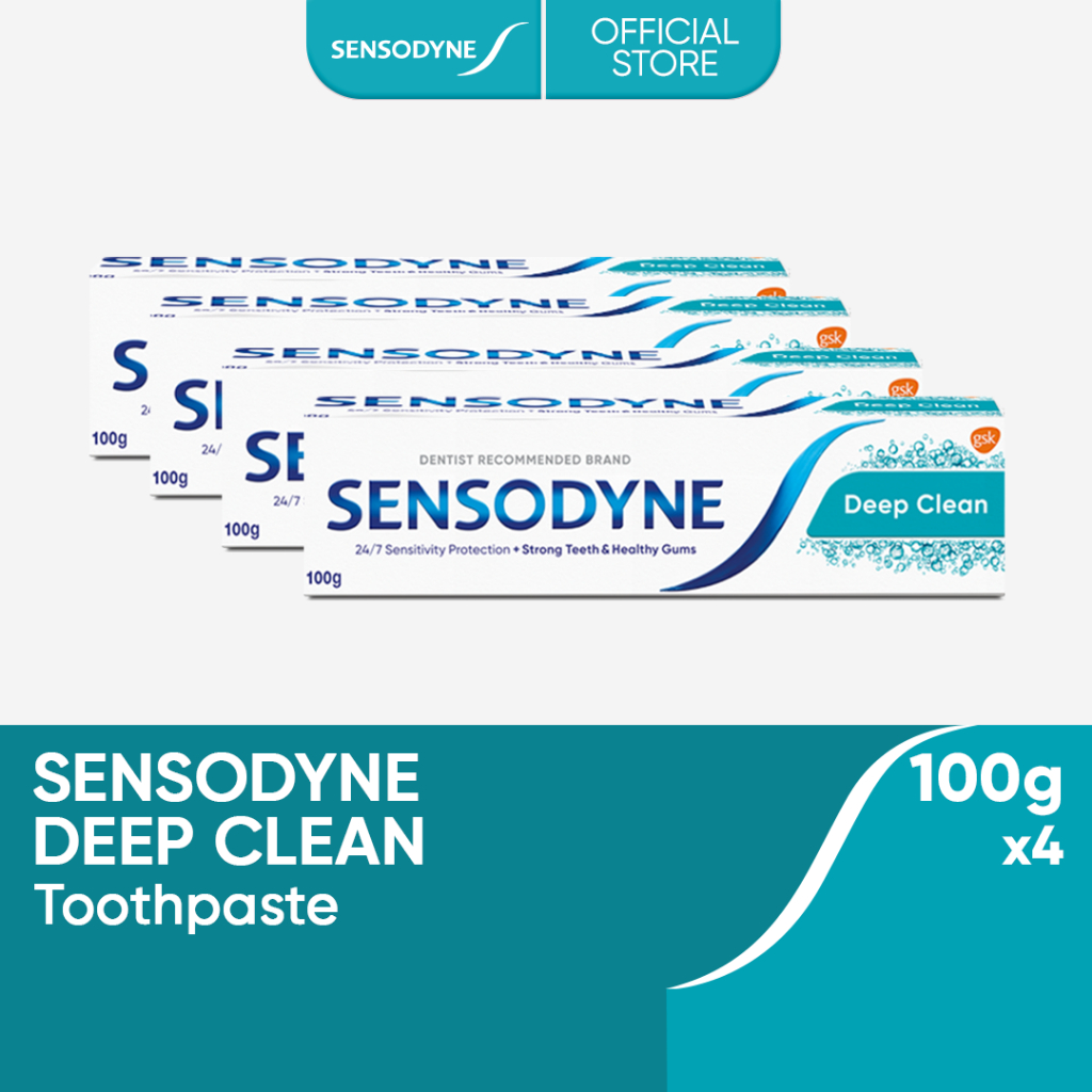Sensodyne Deep Clean Gel Toothpaste 100g (Pack of 4) | Shopee Philippines