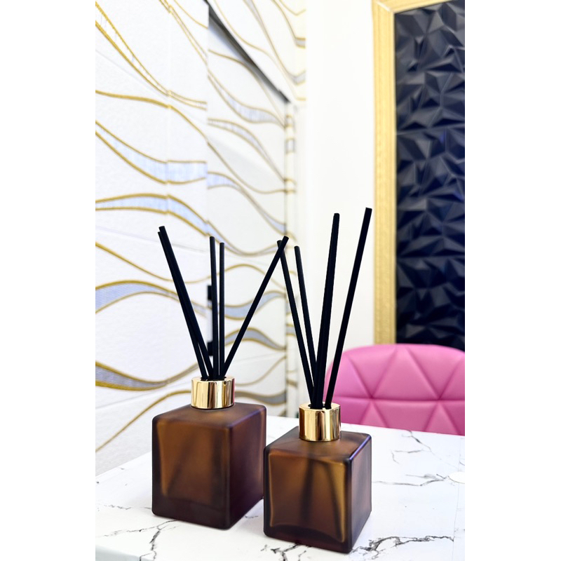 REED DIFFUSER BOTTLE AMBER GOLD CAPS | Shopee Philippines