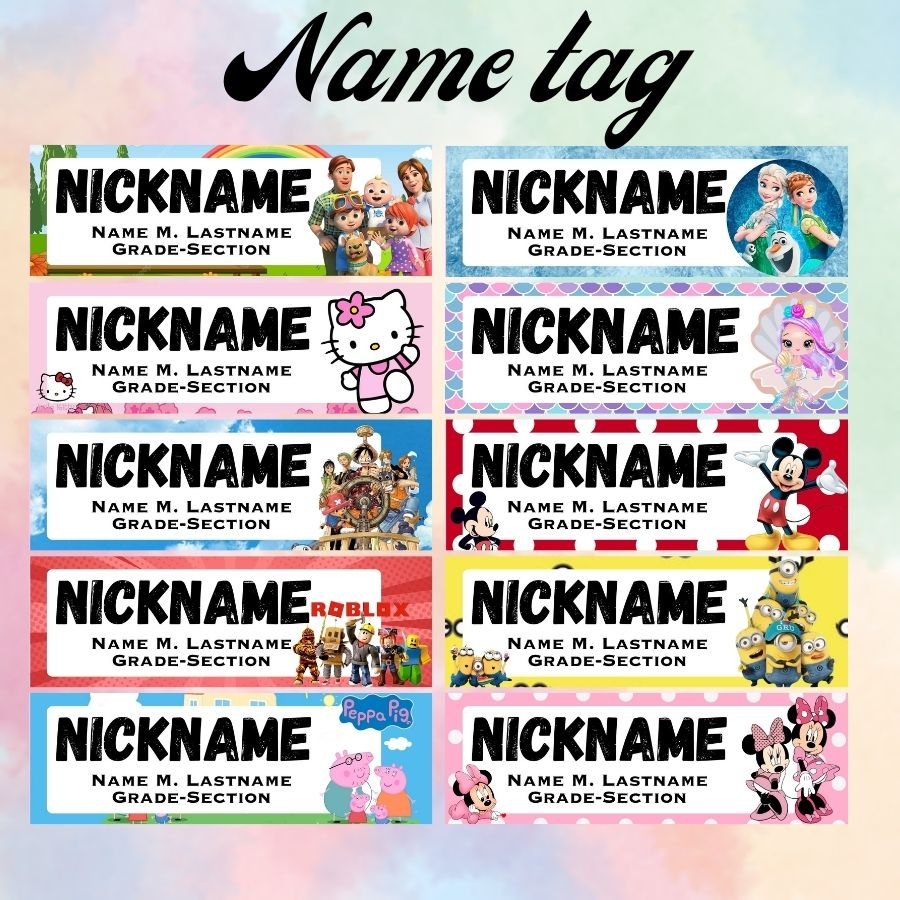 Name tag for Kids | PVC or Laminated | Back to back print with ID Lace ...