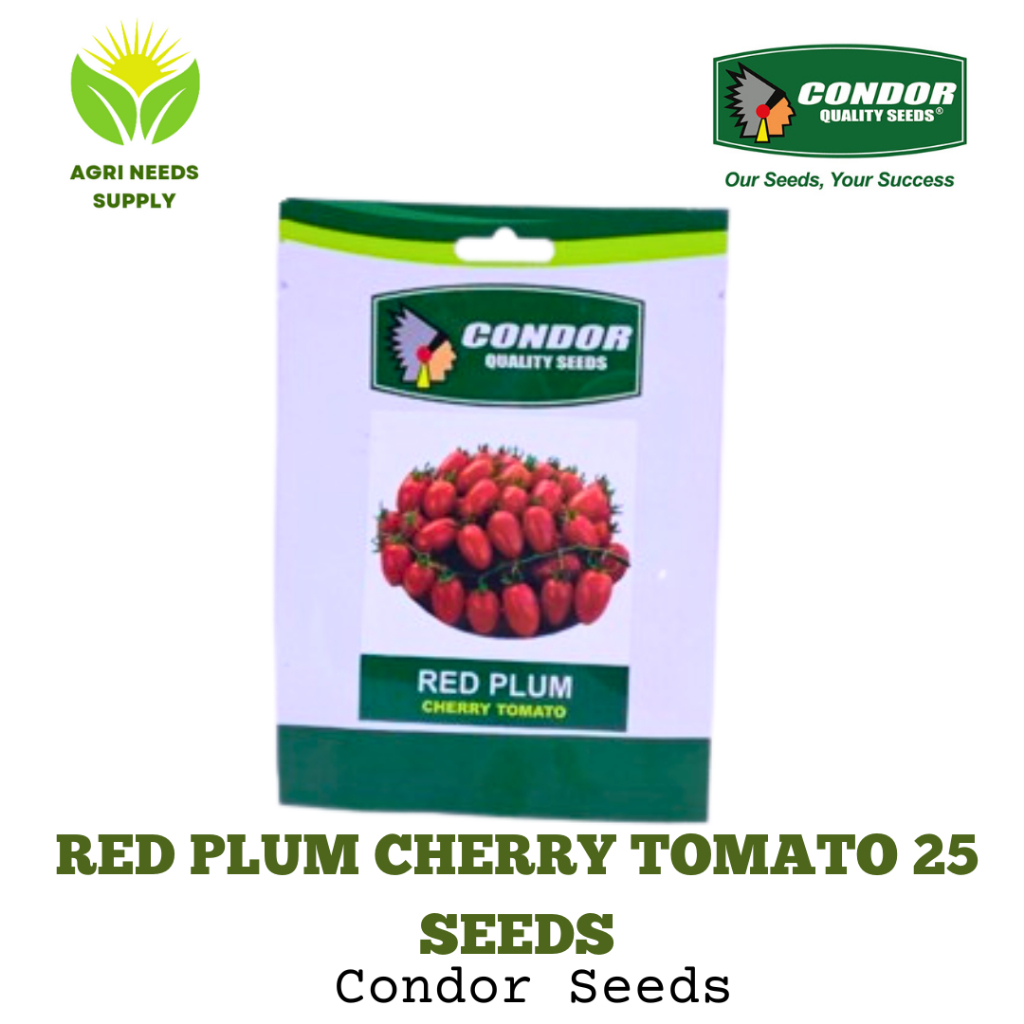 Hybrid Cherry Tomato Red Plum F1 Condor ( 25seeds ) | Shopee Philippines