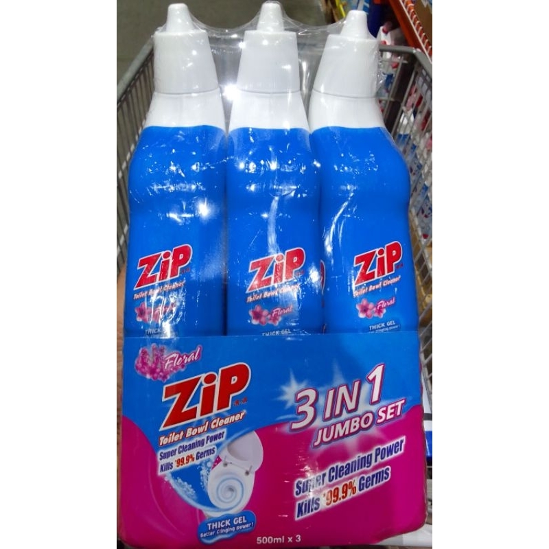 ZIP TOILET BOWL CLEANER LEMON/FLORAL (500ml) Single/3pcs | Shopee ...