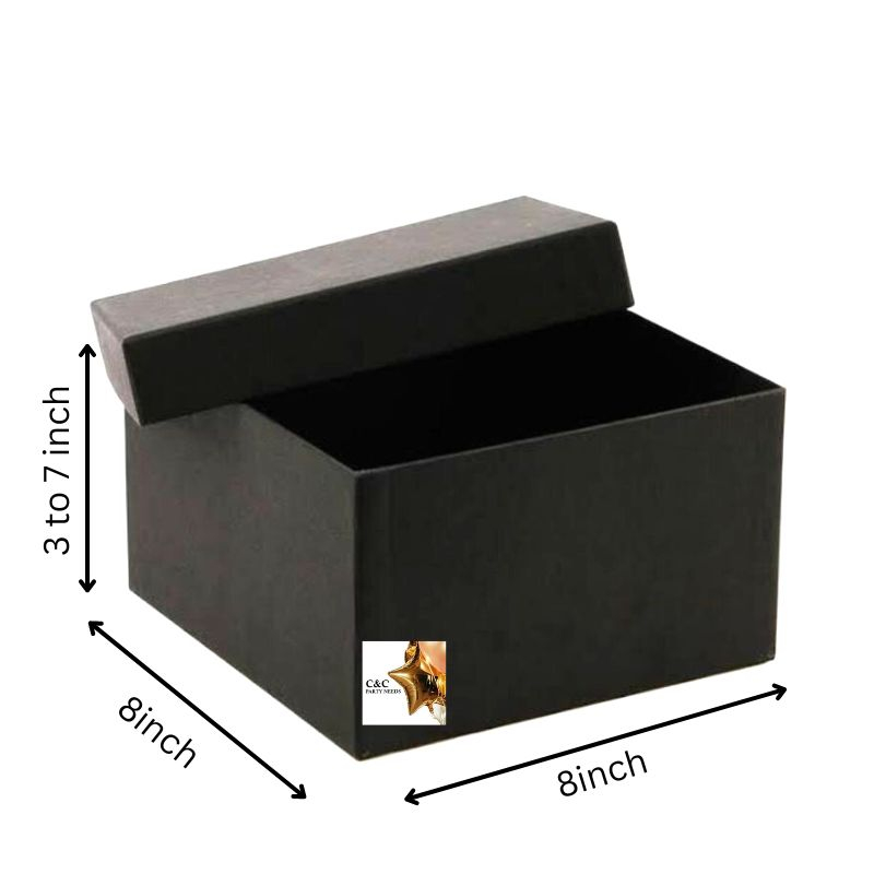 8x8 BLACK Gift Box Suprise | Hard Box | Customized Box | Shopee Philippines