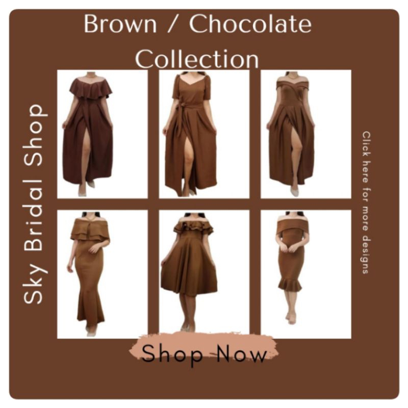 Brown Dresses for Small to Plus Sizes Women All Occassions Party Casual ...