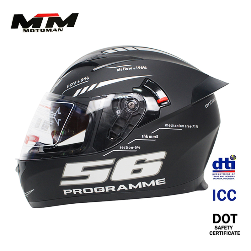 MTM motoman motorcycle full face dual visor helmet motors helmets with ...