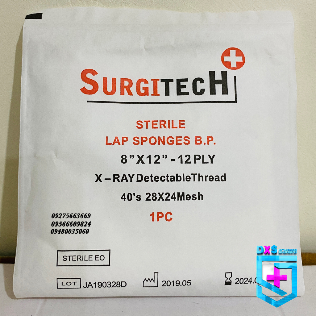SURGITECH LAP SPONGE- STERILE | Shopee Philippines