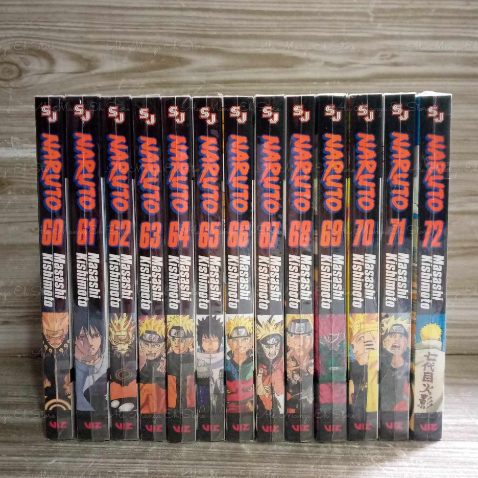 Naruto Vol 60 - 72 Manga by Masashi Kishimoto, English, Viz Media, New, Shonen Jump (new "SJ ...