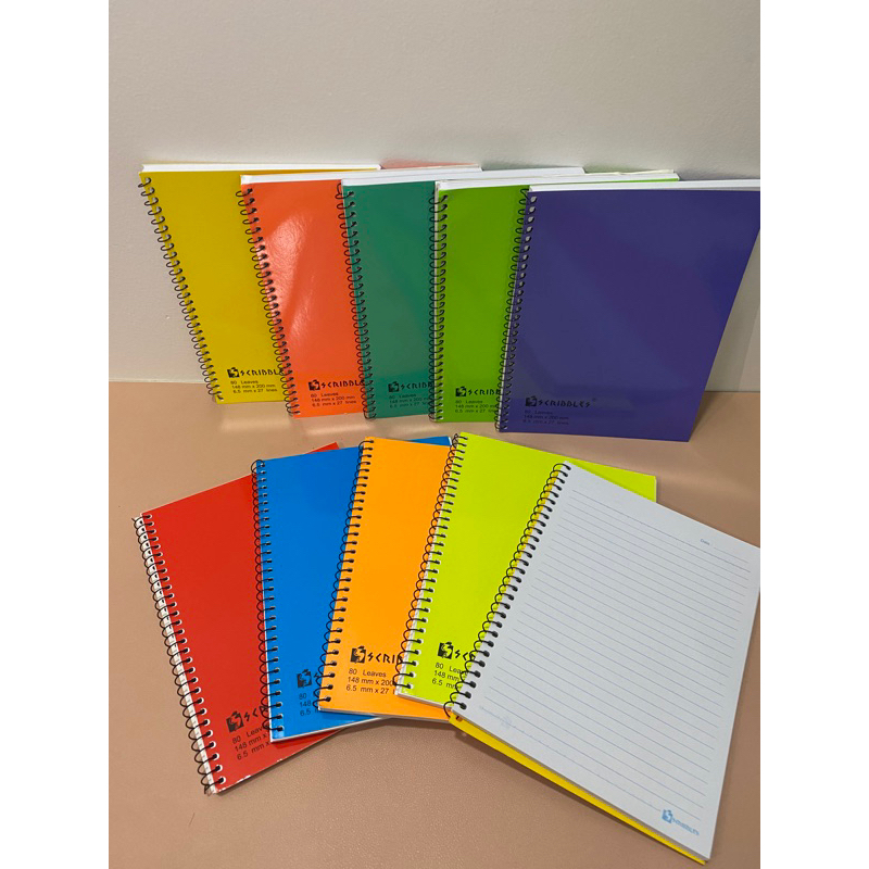 Scribbles Spiral Notebook Color Coded 148x200mm 80 Lvs. | Shopee ...