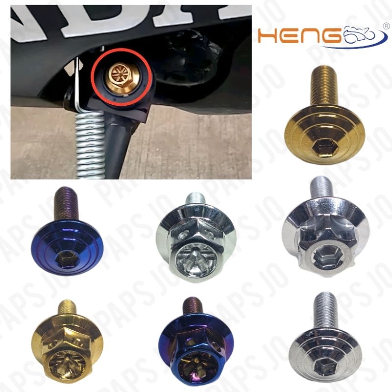 HENG SIDESTAND BOLT HONDA BEAT FI, CLICK GAME CHANGER V2/V3 | Shopee ...