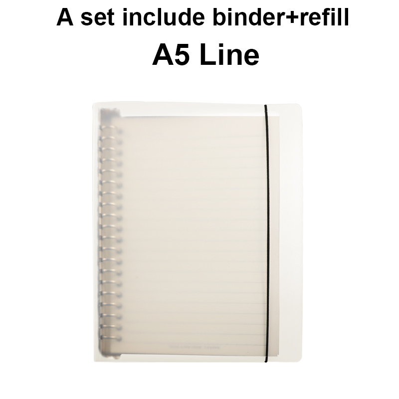 HIGHTUNE Binder Notebook A5 B5 Refillable Binder Loose Leaf 60 sheets ...