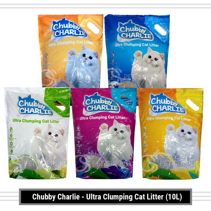CHUBBY CHARLIE Ultra Clumping Bentonite Cat Litter 10L | Shopee Philippines