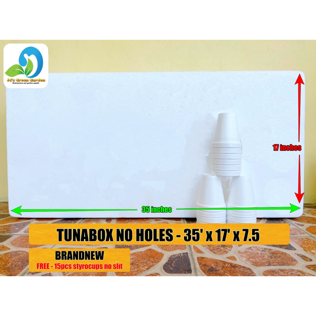 NO HOLES - TUNA BOX/GROW BOX/BRAND NEW/FOR HYDROPONICS/WITH 15PCS CUPS ...