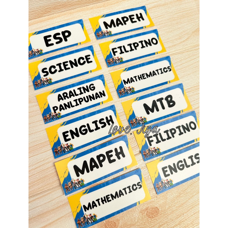 Subject Sticker Label or Name sticker Bigger size | Shopee Philippines