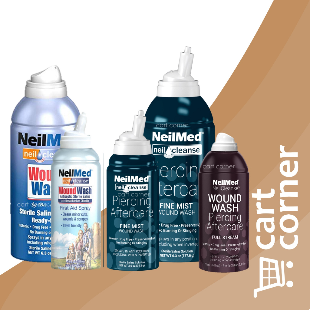 NeilMed Piercing Aftercare Fine Mist - Sodium Chloride Solution Spray ...