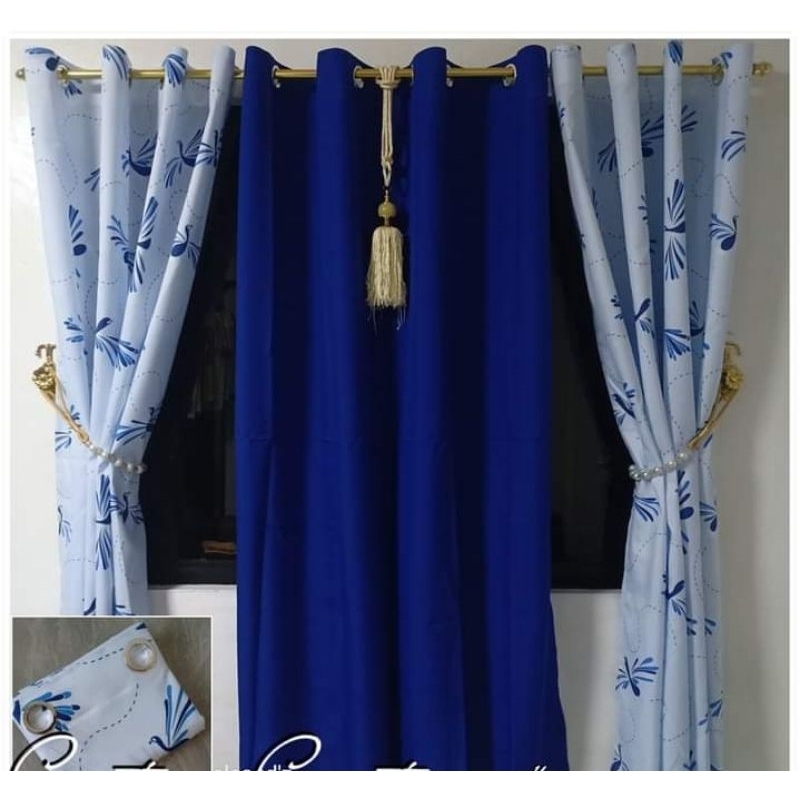 3n1 & per pc Ring curtain 5.6ft to 7ft pelican design | Shopee Philippines