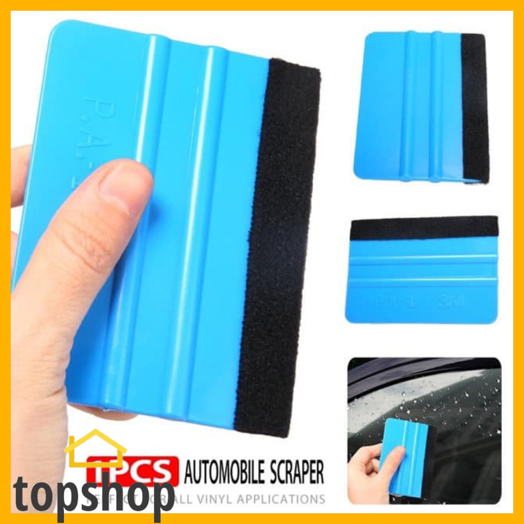 TOPSHOP 1PCS Car Vinyl Film Wrapping Scraper Blue Squeegee Felt Edge ...