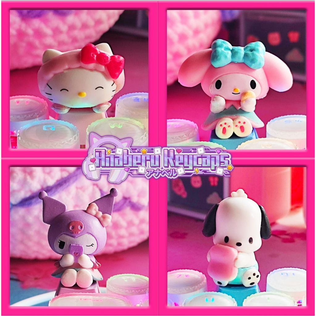 Sanrio melody kuromi hello kitty pochaco keycaps | Shopee Philippines