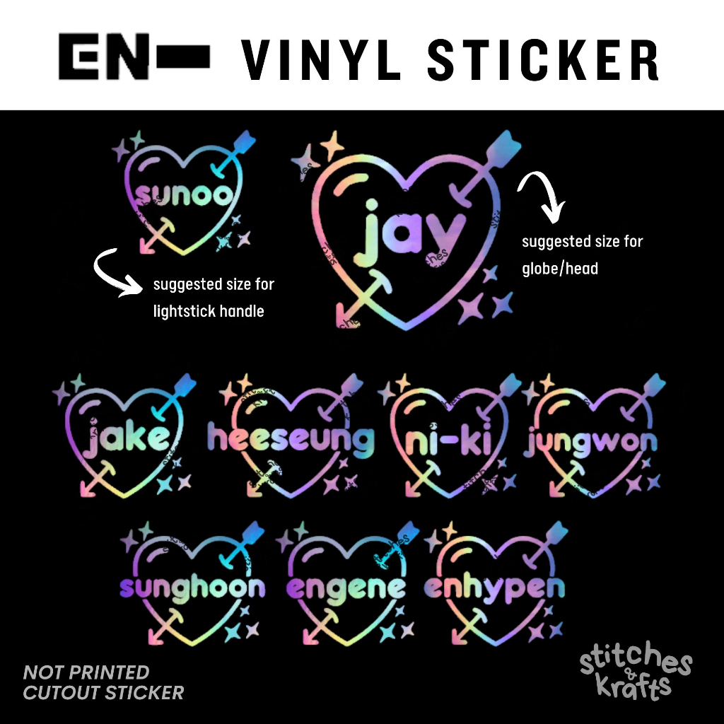 Enhypen Lightstick sticker vinyl decals kpop lightstick decals | Shopee ...