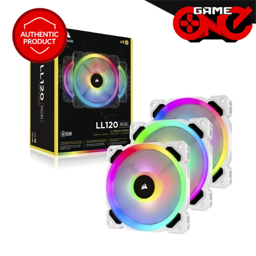 Corsair LL120 RGB 120mm Dual Light Loop RGB LED PWM Fan with Lighting ...