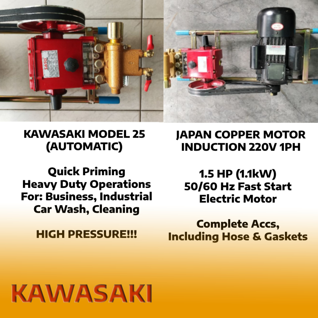 COPPER JAPAN Set High Pressure Power Sprayer for Agricultural, Car Wash ...