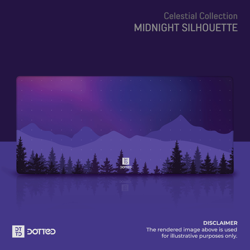 Dotted Midnight Silhouette Desk Mat 900x400x4mm | Shopee Philippines