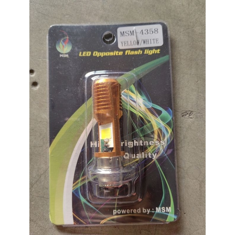 motorcycle headlight bulb LED yellow/white msm4358 for xrm/mio/tmx/wave ...