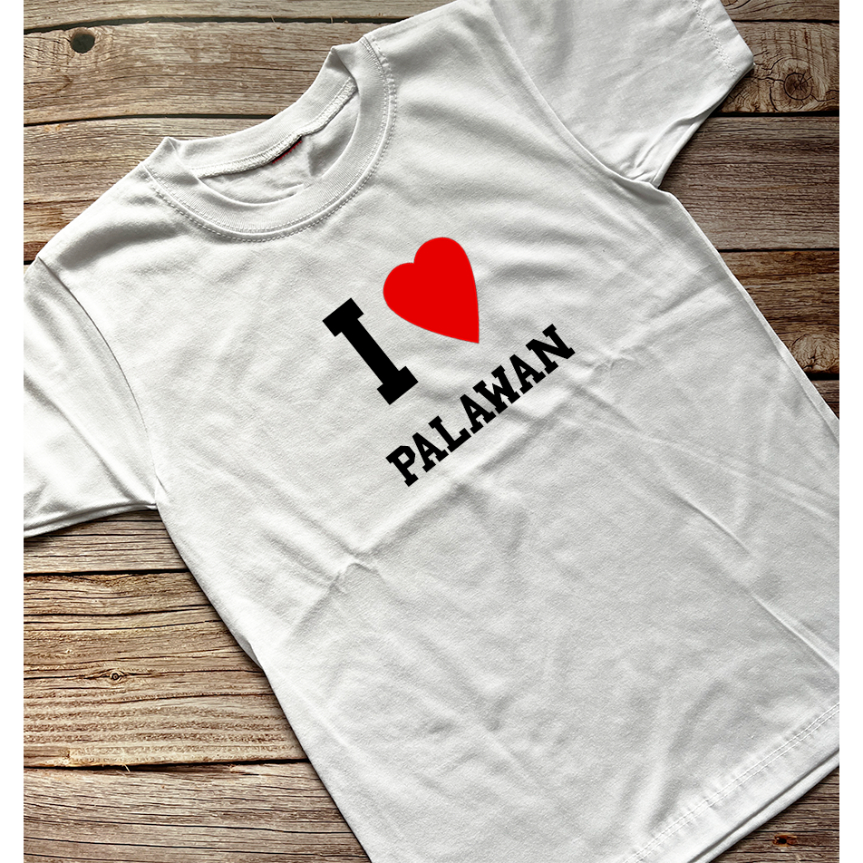I Love Palawan Kids - Adult Souvenir T-shirts | Shopee Philippines
