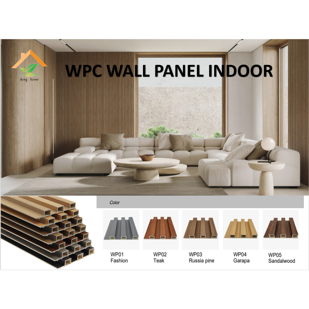 INDOOR WPC Wall PANELS Waterproof Grille Design Ecological Board TV ...
