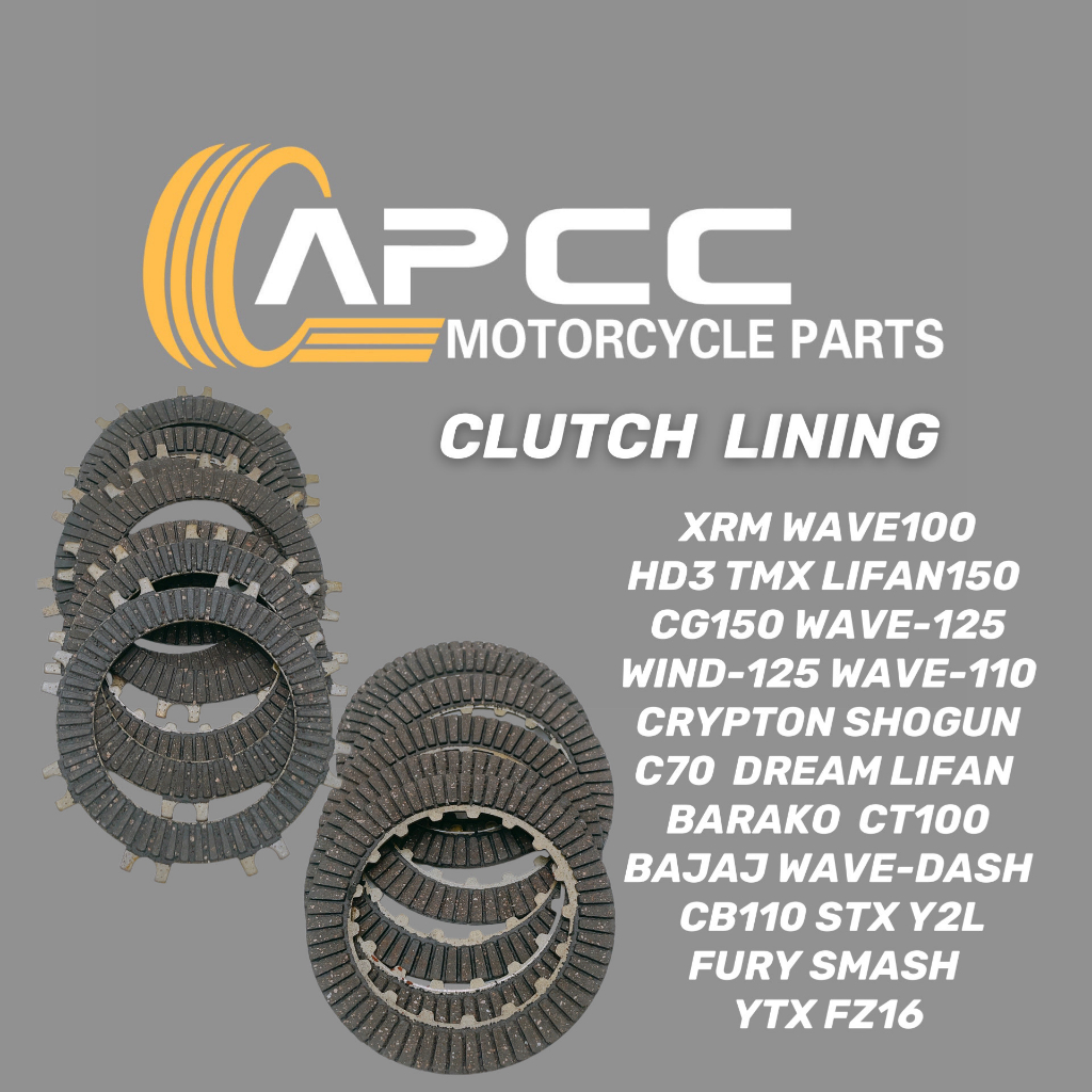 MOTORCYCLE CLUTCH LINING FOR XRM/WAVE100/TMX/LIFAN150/CG150/C70/DREAM ...