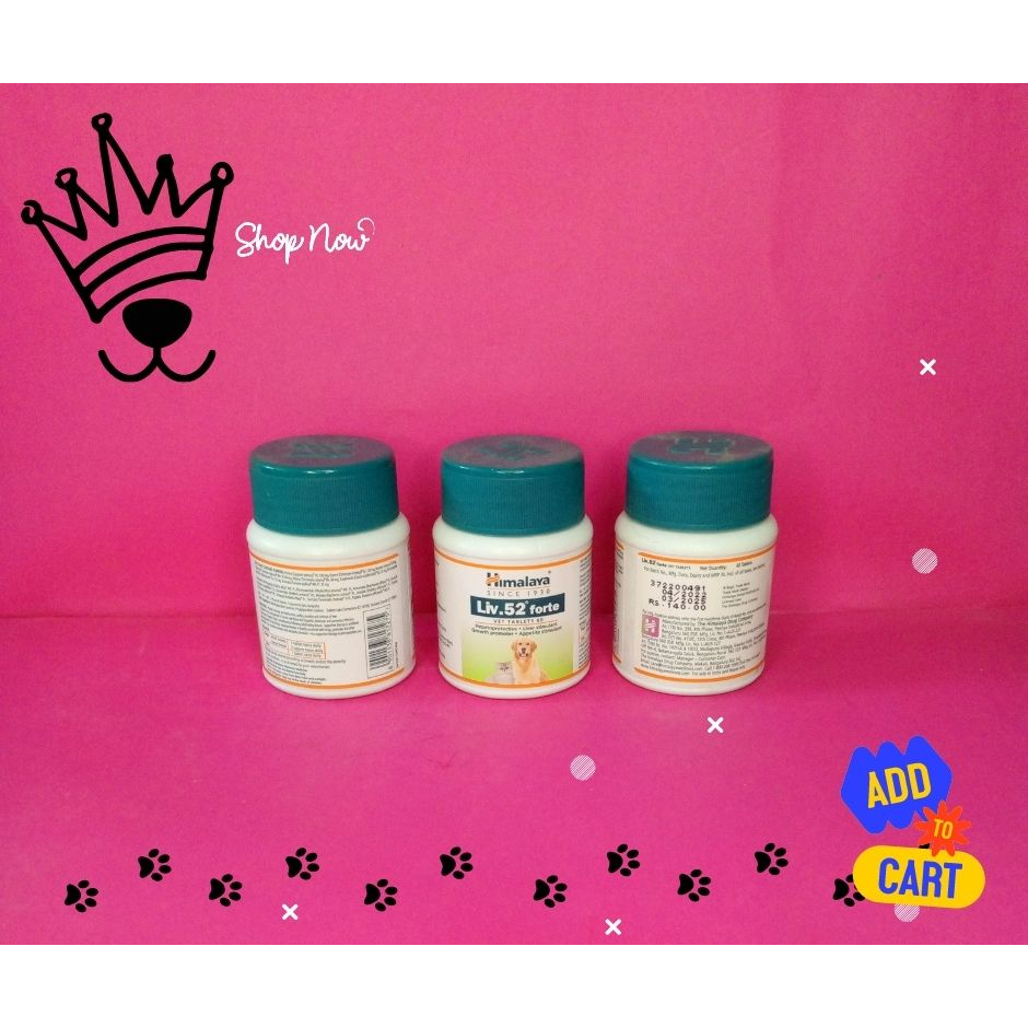 Himalaya Liv 52 Forte Vet Tablets for Liver Care of Dogs and Cats (60 ...