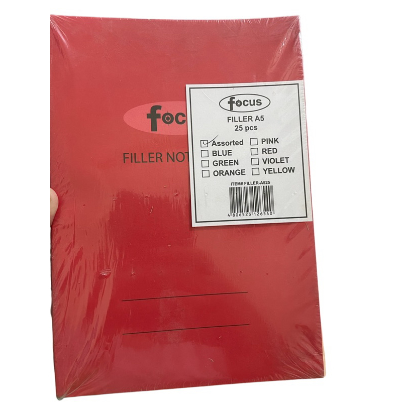 FOCUS NOTEBOOK FILLER A5 sold by 10's and 25's | Shopee Philippines